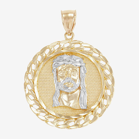Click here for Jesus Head Mens 10K Gold Round Pendant  One Size prices