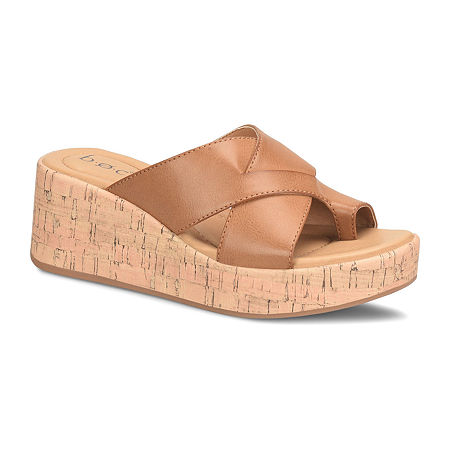 b.o.c. Womens Sunny Comfort Wedge - TAN