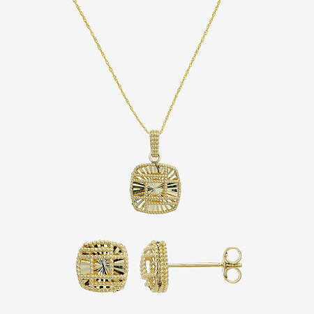 Click here for Womens 14K Gold Square 2-pc. Jewelry Set  One Size prices