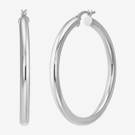 Click here for Womens Sterling Silver 44.5mm Round Hoop Earrings... prices