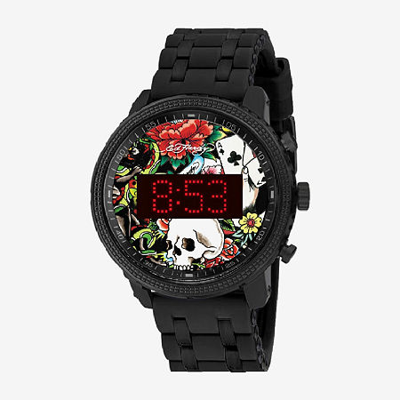 Click here for Ed Hardy Mens Black Silicone Strap Watch 48mm - Mu... prices