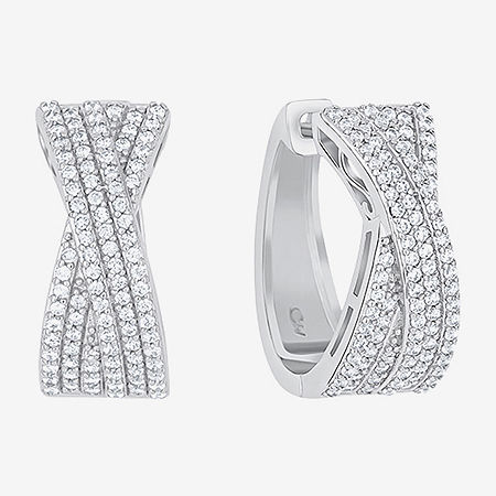 Click here for Sparkle Allure Womens Cubic Zirconia 20mm Hoop Ear... prices