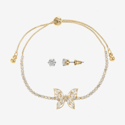 Sparkle Allure Light Up Box Womens Cubic Zirconia 14K Gold Over Brass ...