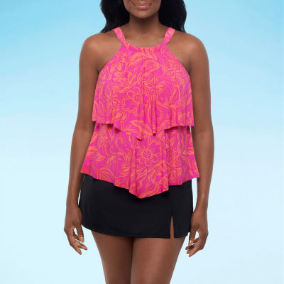 Sonnet Shores Floral Tankini Swimsuit Top, Color: Kiss My Tulips Pin ...