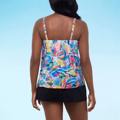 Sonnet Shores Tankini Swimsuit Top, Color: Lucid Palm - JCPenney