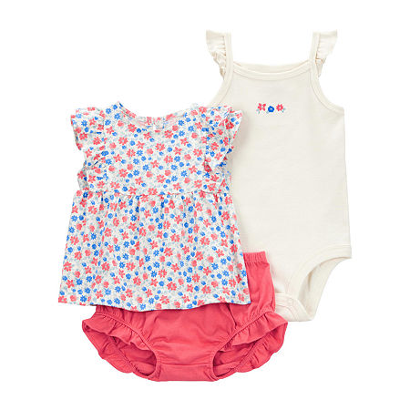 Click here for Carters Baby Girls 3-pc. Short Set  3 Months  Whit... prices