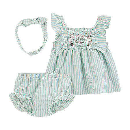 Click here for Carters Baby Girls 3-pc. Short Set  18 Months  Gre... prices