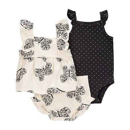 Click here for Carters Baby Girls 3-pc. Short Set  9 Months  Whit... prices