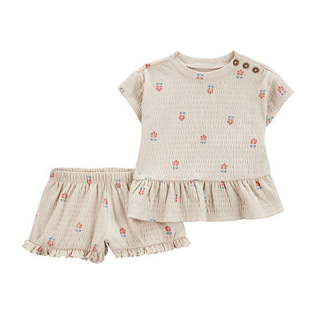 Click here for Carters Baby Girls 2-pc. Short Set  24 Months  Gra... prices