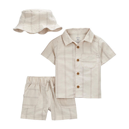 Click here for Carters Baby Boys 3-pc. Short Set  18 Months  Whit... prices