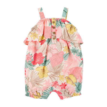 Click here for Carters Baby Girls Sleeveless Floral Romper  3 Mon... prices
