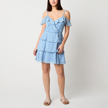 Click here for by&by Womens Floral Juniors Fit + Flare Dress  Sma... prices