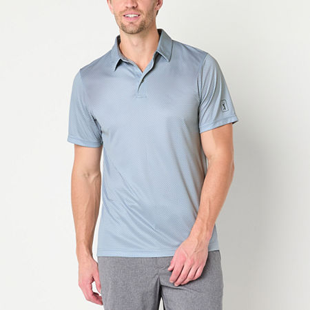 Click here for Pga Tour Mens Short Sleeve Micro Geo Print Polo Sh... prices