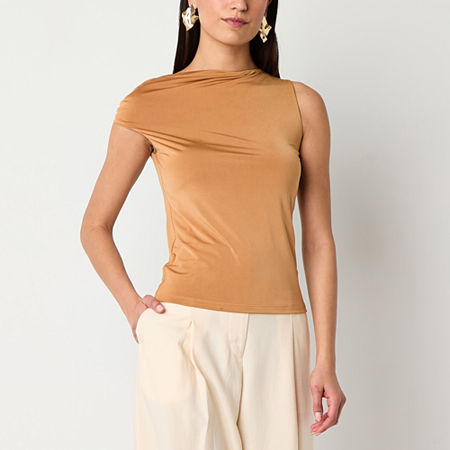 Click here for Worthington Womens Asymmetrical Neck Short Sleeve... prices