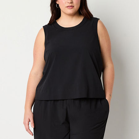 Click here for Stylus Plus Womens Crew Neck Sleeveless Shell  2x... prices