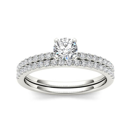 Click here for 3/4 CT.T.W. Natural Diamond 14K White Gold Bridal... prices
