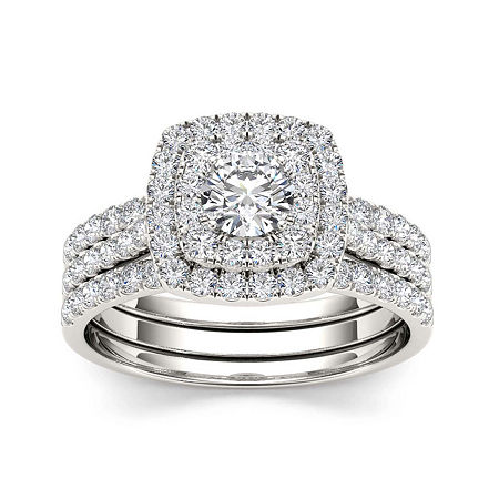 Click here for 1 1/2 CT.T.W. Natural Diamond 10K White Gold Brida... prices