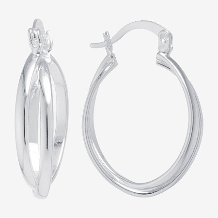 Click here for Silver Reflections Pure Silver Over Brass Hoop Ear... prices