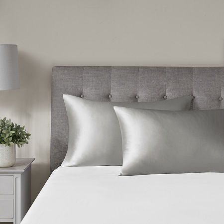 Madison Park 25-Momme Mulberry Silk Pillowcase  King - Gray
