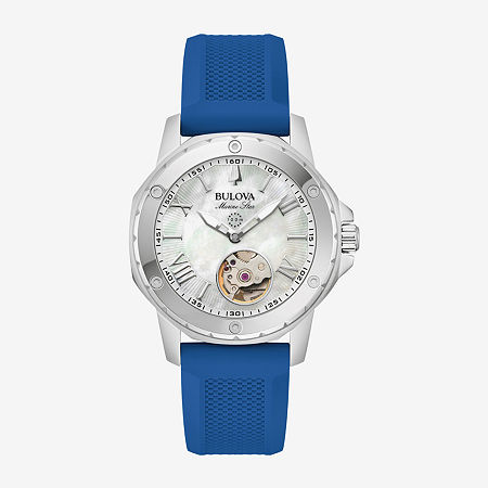 Click here for Bulova Womens Automatic Marine Star Blue Silicone... prices