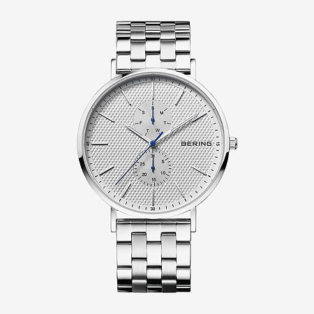 Click here for Bering Mens Silver Tone Stainless Steel Bracelet W... prices