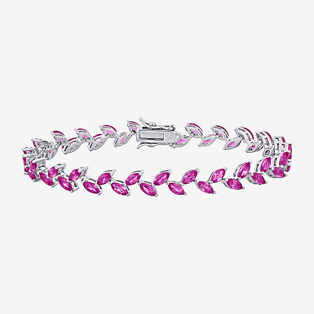 Click here for Womens Lab Created Pink Sapphire Sterling Silver 7... prices