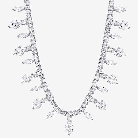 Click here for Womens White Sapphire Sterling Silver 17 Inch Tenn... prices