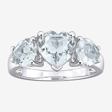 Click here for Womens Gemstone Sterling Silver Heart 3-Stone Cock... prices