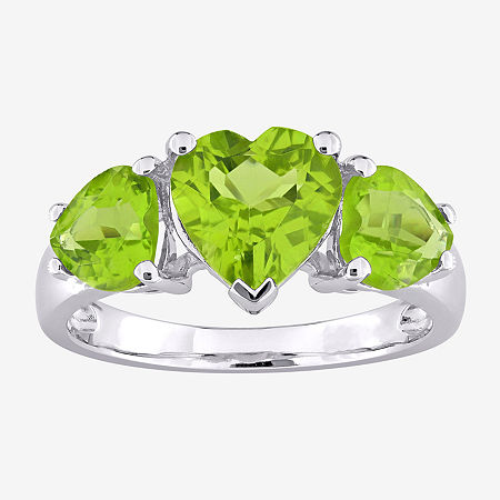 Click here for Womens Gemstone Sterling Silver Heart 3-Stone Cock... prices