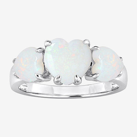 Click here for Womens Gemstone Sterling Silver Heart 3-Stone Cock... prices
