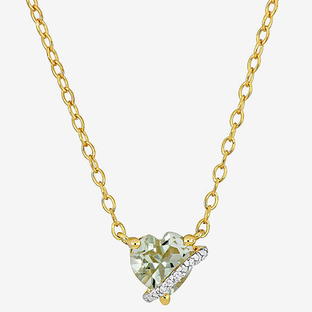 Click here for Womens Diamond Accent Gemstone Sterling Silver Hea... prices