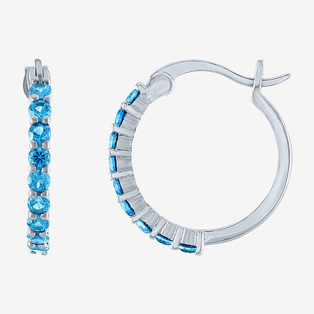 Click here for Lab Created Gemstone Sterling Silver 16mm Circle H... prices