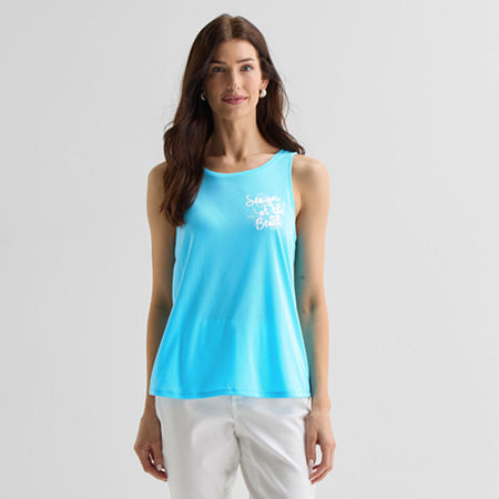Click here for St. Johns Bay Womens Tall Round Neck Sleeveless Ta... prices
