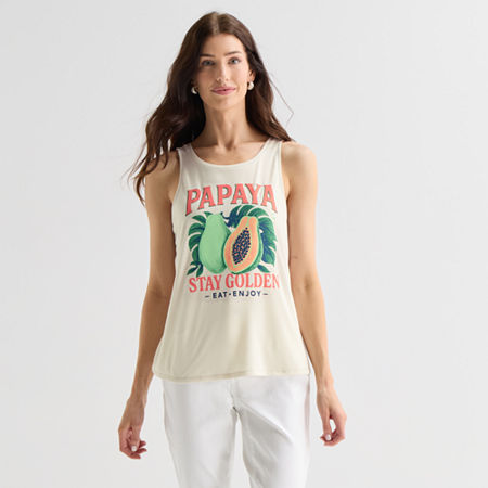 Click here for St. Johns Bay Womens Tall Round Neck Sleeveless Ta... prices