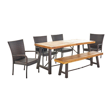 Click here for Salons 6-pc. Rectangular Dining Set  One Size  Bro... prices