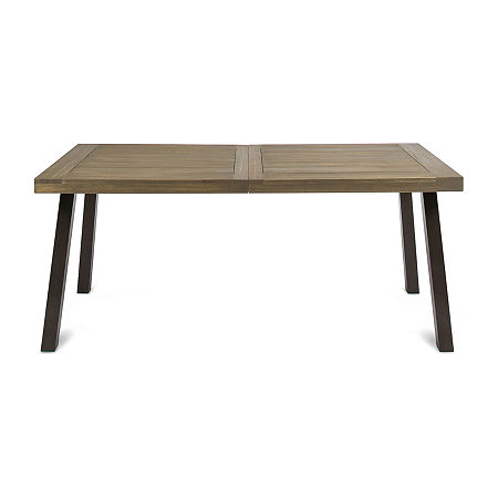 Click here for Della Rectangular Dining Table  One Size  Gray prices