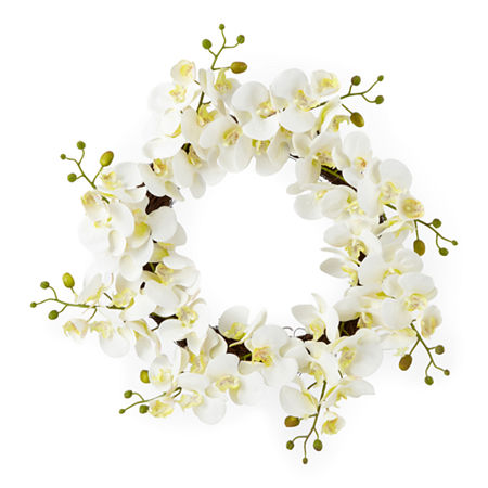 Click here for Linden Street 24 White Orchid Wreath  One Size  Wh... prices