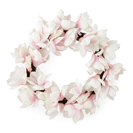 Click here for Linden Street 24 Pink Floral Wreath  One Size  Pin... prices