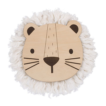 Click here for Nojo Lion Wood Wall Art  One Size  Beige prices