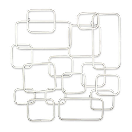 Click here for Cheungs Silver Abstract Square Metal Wall Art  One... prices