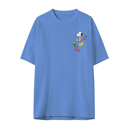 Click here for Snoopy Fruit Oversized Tee Womens Crew Neck Short... prices