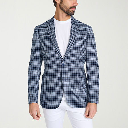 Click here for IBIZA AZURE Mens Plaid Slim Fit Sport Coat  38 Reg... prices