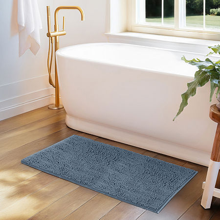 Click here for Casual Comfort Chenille Bathtub Mat  One Size  Blu... prices