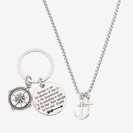 Click here for J.P. Army Anchor Pendant Necklace & Compass Keycha... prices