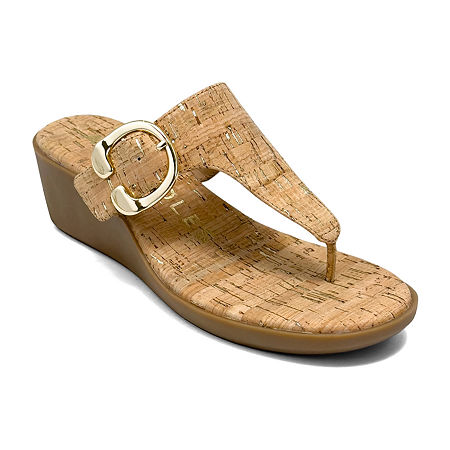 Click here for Aerosoles Womens Izola Wedge Sandals  7 Medium  Br... prices
