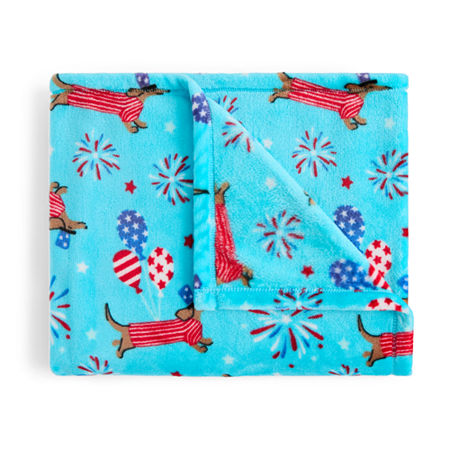 Click here for Home Expressions Velvet Plush Americana Print 50x6... prices