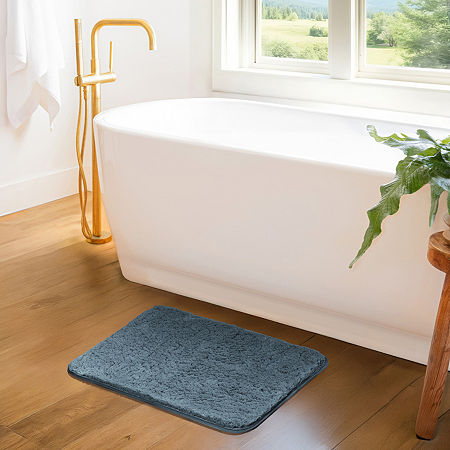 Click here for Casual Comfort Plush Bathtub Mat  One Size  Blue prices