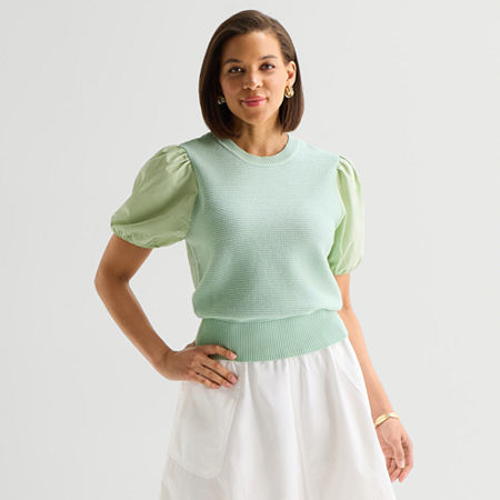 Click here for Liz Claiborne Womens Crew Neck Short Sleeve Pullov... prices