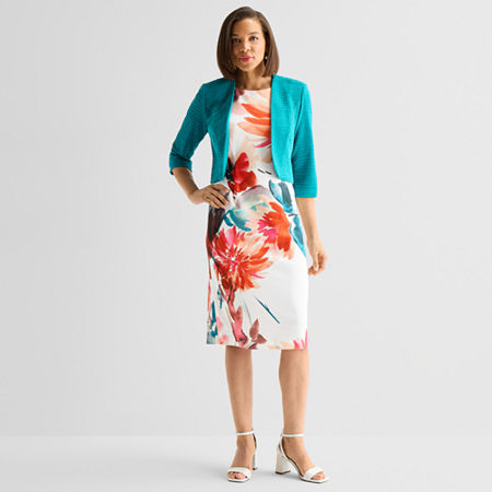Click here for Maya Brooke Womens Floral Jacket Dress  18  Blue prices