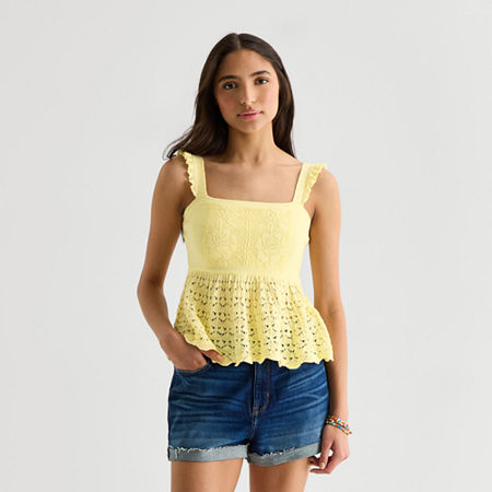 Click here for Arizona Womens Juniors Square Neck Sleeveless Baby... prices